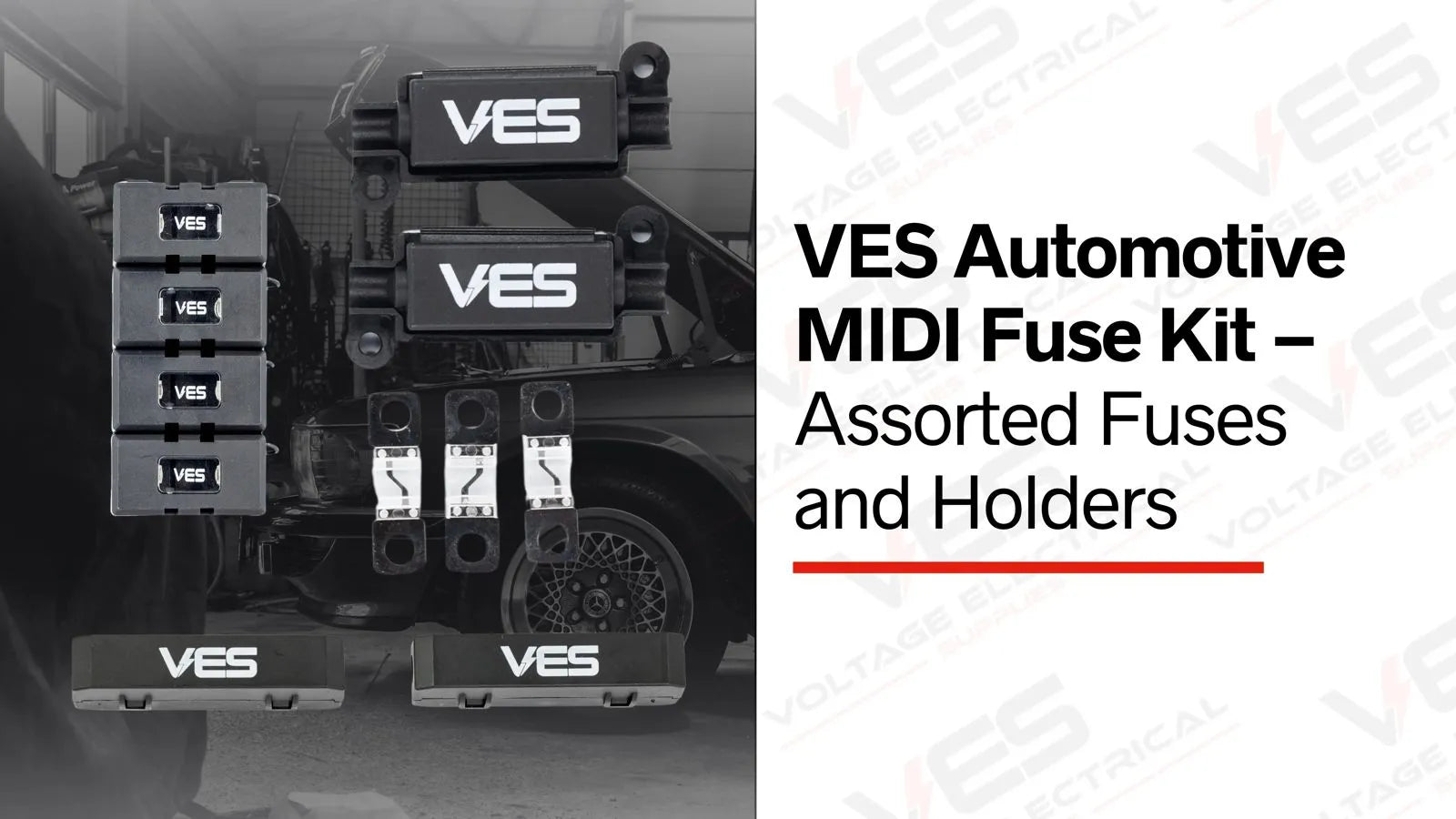 VES Automotive MIDI Fuse Kit – Assorted Fuses and Holders – Voltage ...