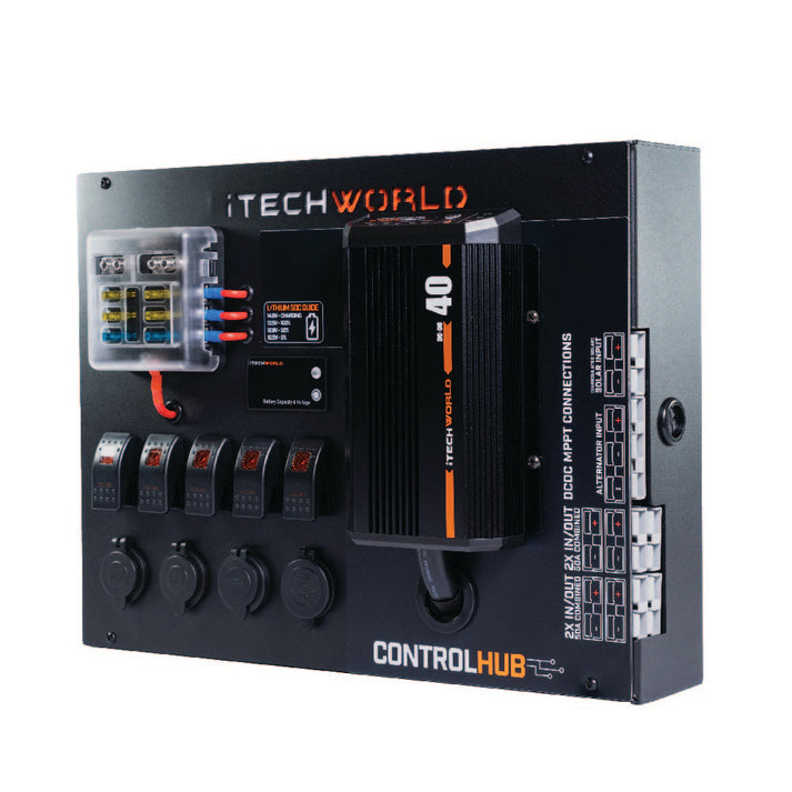 iTECHWORLD 12V Control Hub with 40A DCDC Charger iTECHDCDC40 – Voltage ...