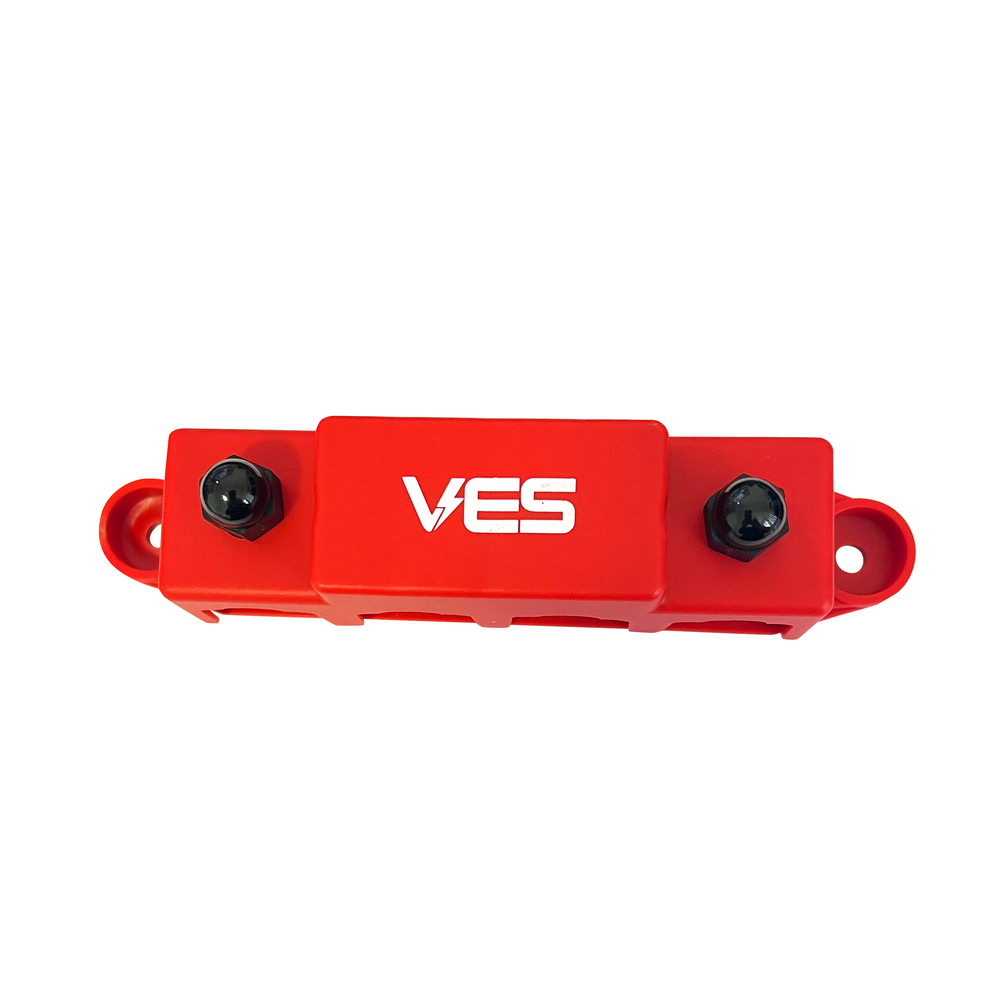 VES 250A Red Bus Bar | Stainless Steel | 4 Studs – Voltage Electrical ...